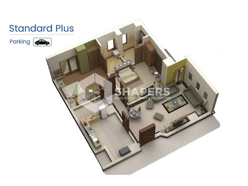 Lifestyle Residency 2 Bed Type C Standard Plus Apartment - SHAPERS